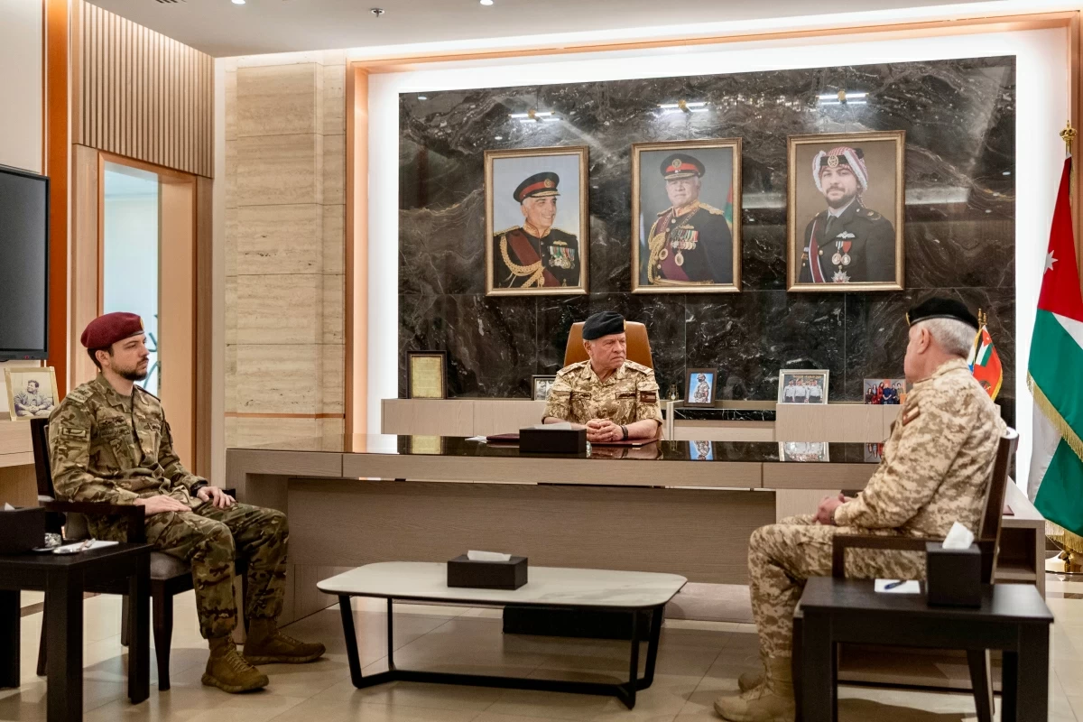 King visits JAF General Command, commends efforts of army, security ...