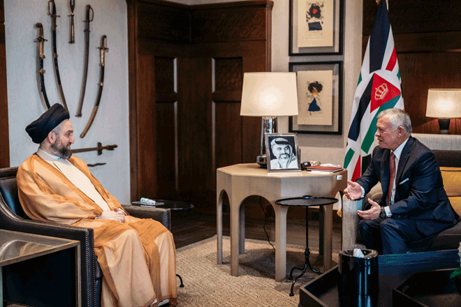 King receives head of Hikma National Movement in Iraq | Jordan Times