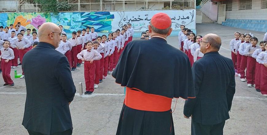 Latin Patriarch of Jerusalem visits school in Marka, addresses Iraqi ...