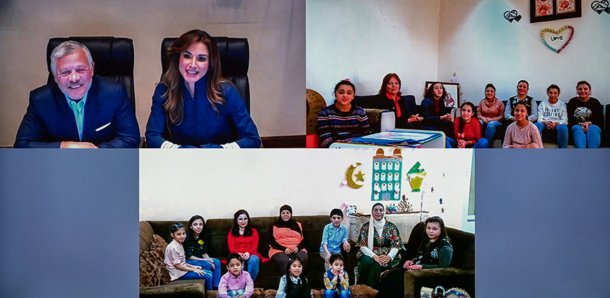 King, Queen check on children at Dar Al Hanan, Al Hussein Social ...